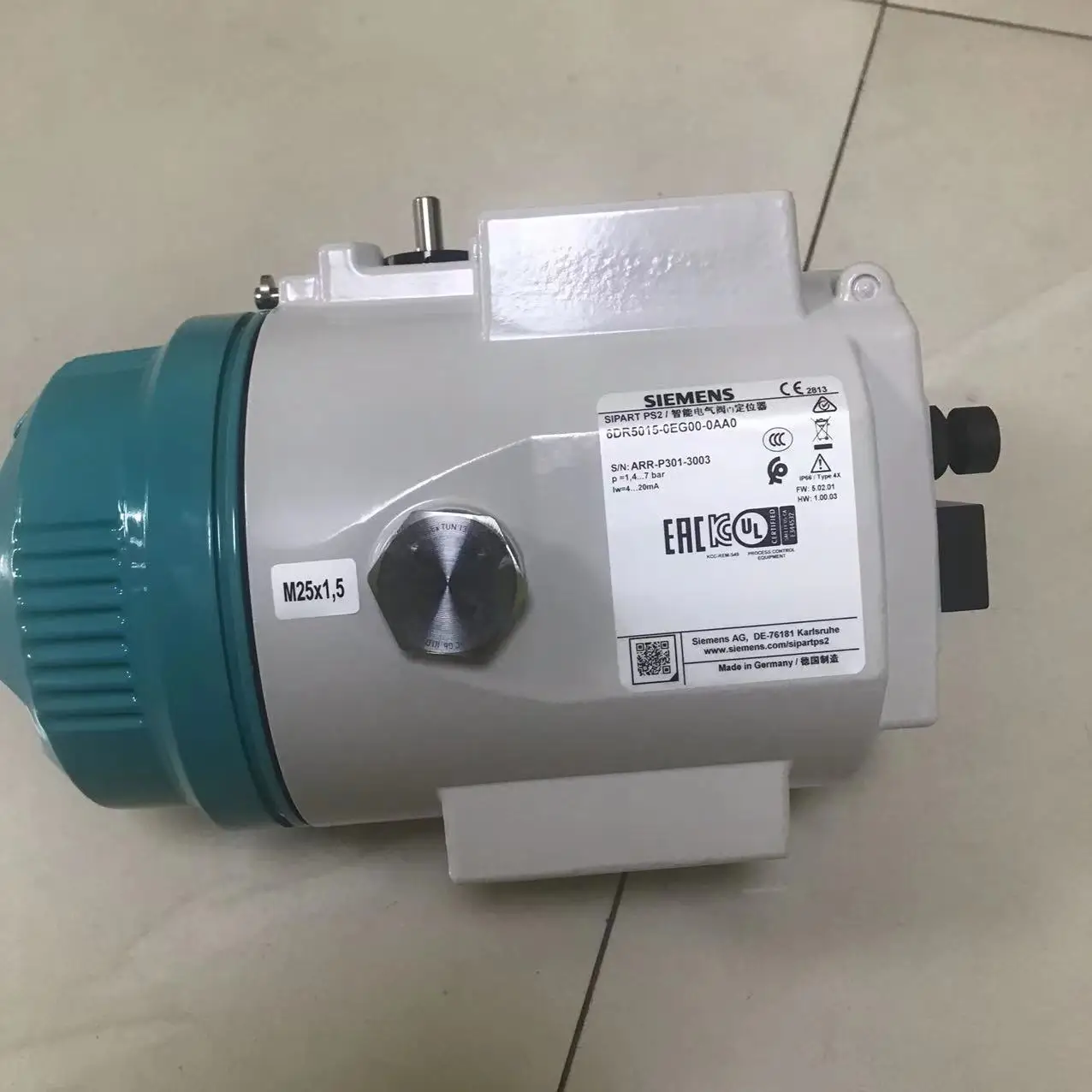 Siemens Positioner Sipart Ps2 Smart Electropneumatic Positioner 6dr5015 ...