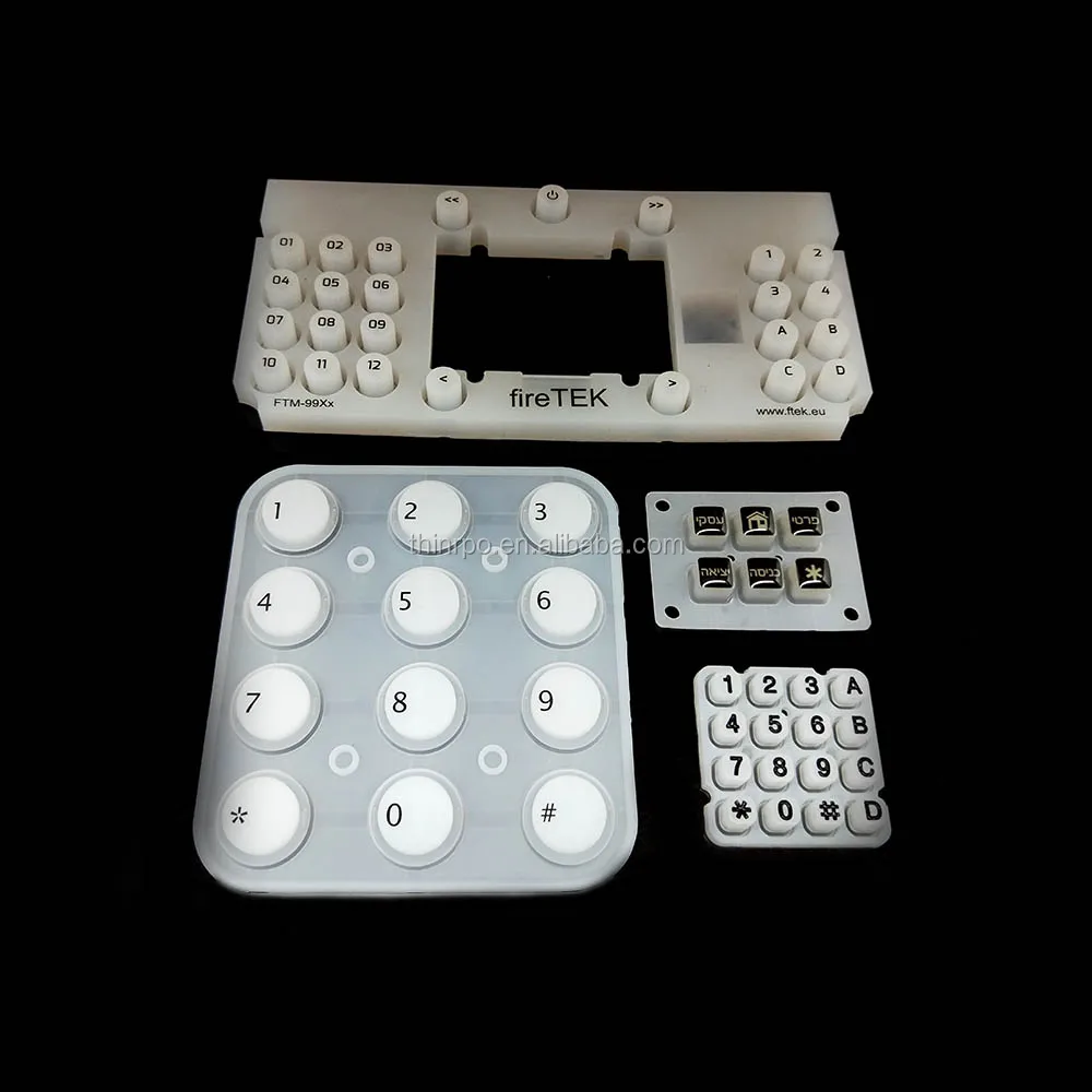 Factory Custom Conductive Push Keypad Switch Silicone Rubber Push ...