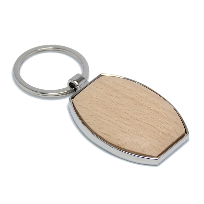 Minimalism Plain Wooden Keyring Keychain Gifts Charms DIY