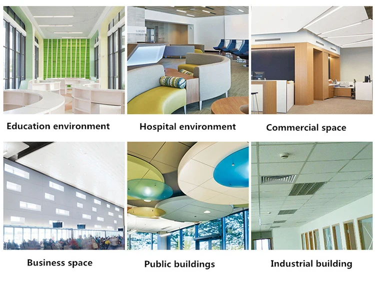 60x60 False Ceiling Design - Smooth Mineral Fiber Panels