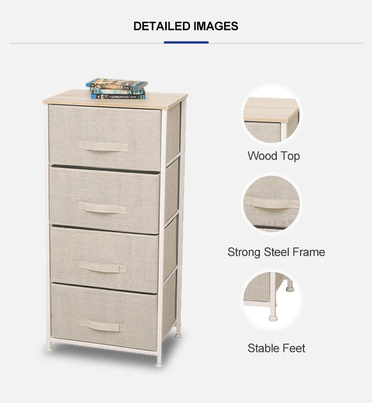 Durable Storage Equipment Office Metal 4 Drawer Filing Cabinet Chest Of ...