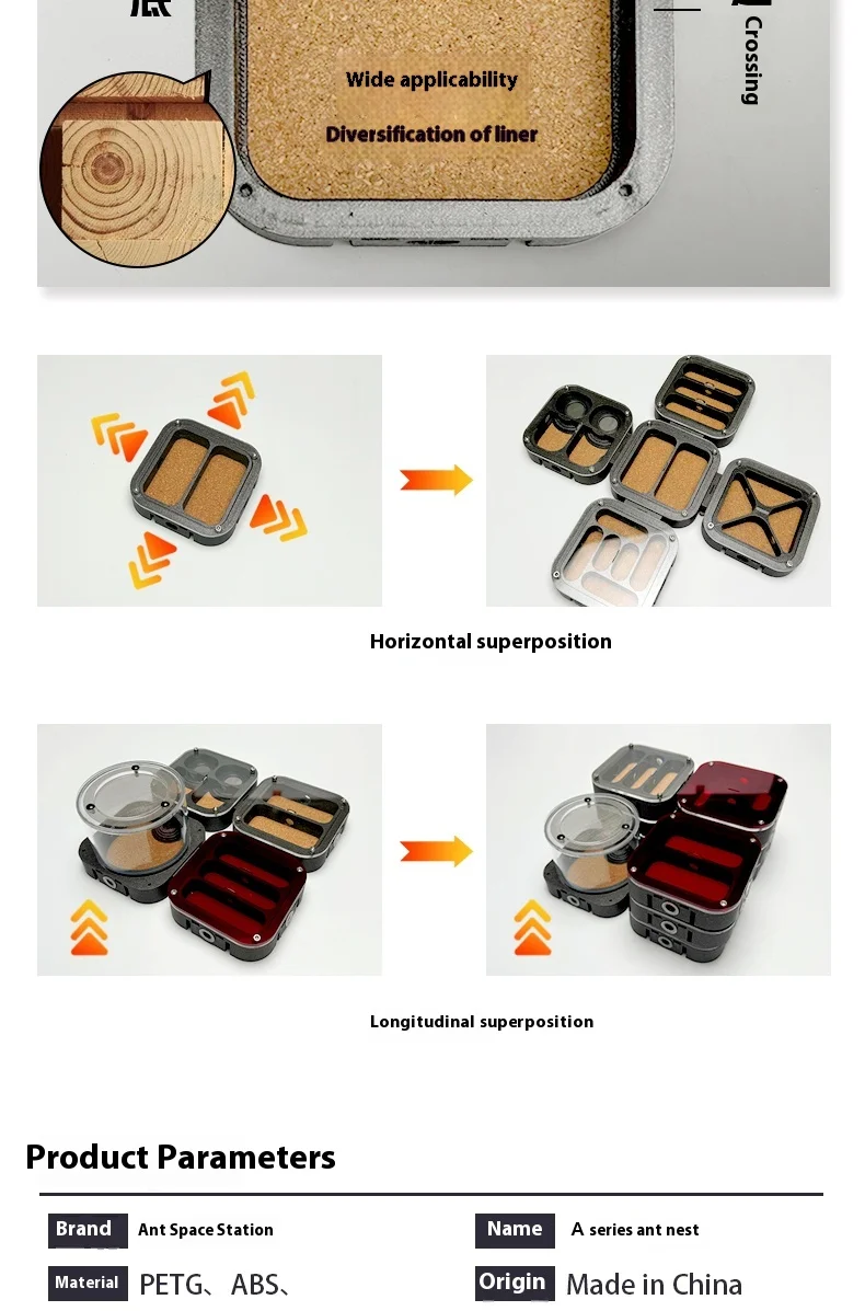 3D Printed Small and Large Rectangular Ant Nest Ecological Box for Ant ...