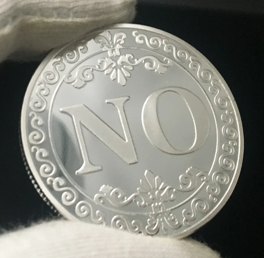 YES or NO Decision Coins for Making Decisions Silver Plated ...
