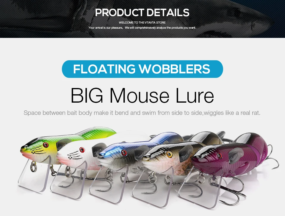 Topwater Rat Lure - Efficient Fishing Bait for Bass