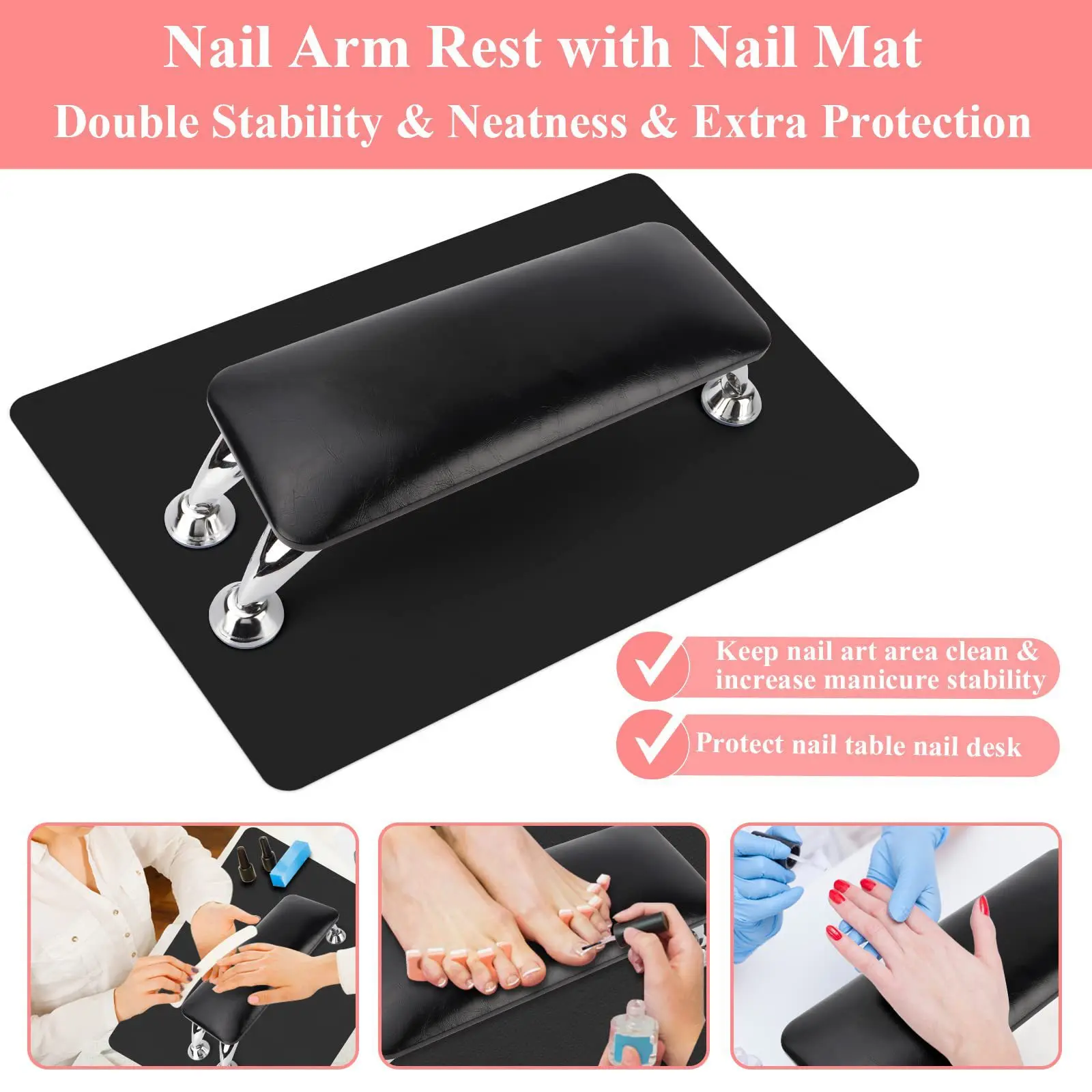 4 Colors Leather Nail Hand Pillow Kit Wholesale Salon Nail Supplier ...