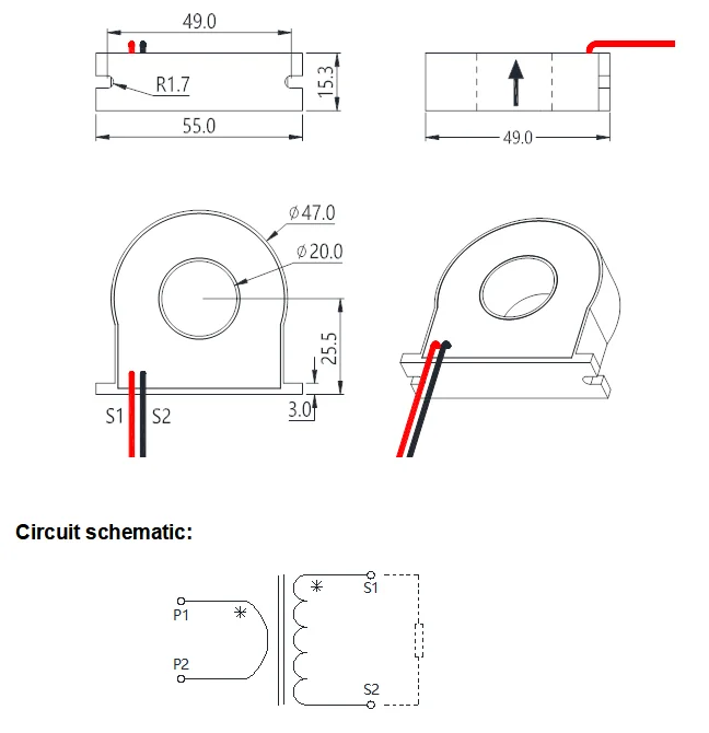 100a/100ma Mini Precise Current Transformer Current Transformer Ct 100a ...