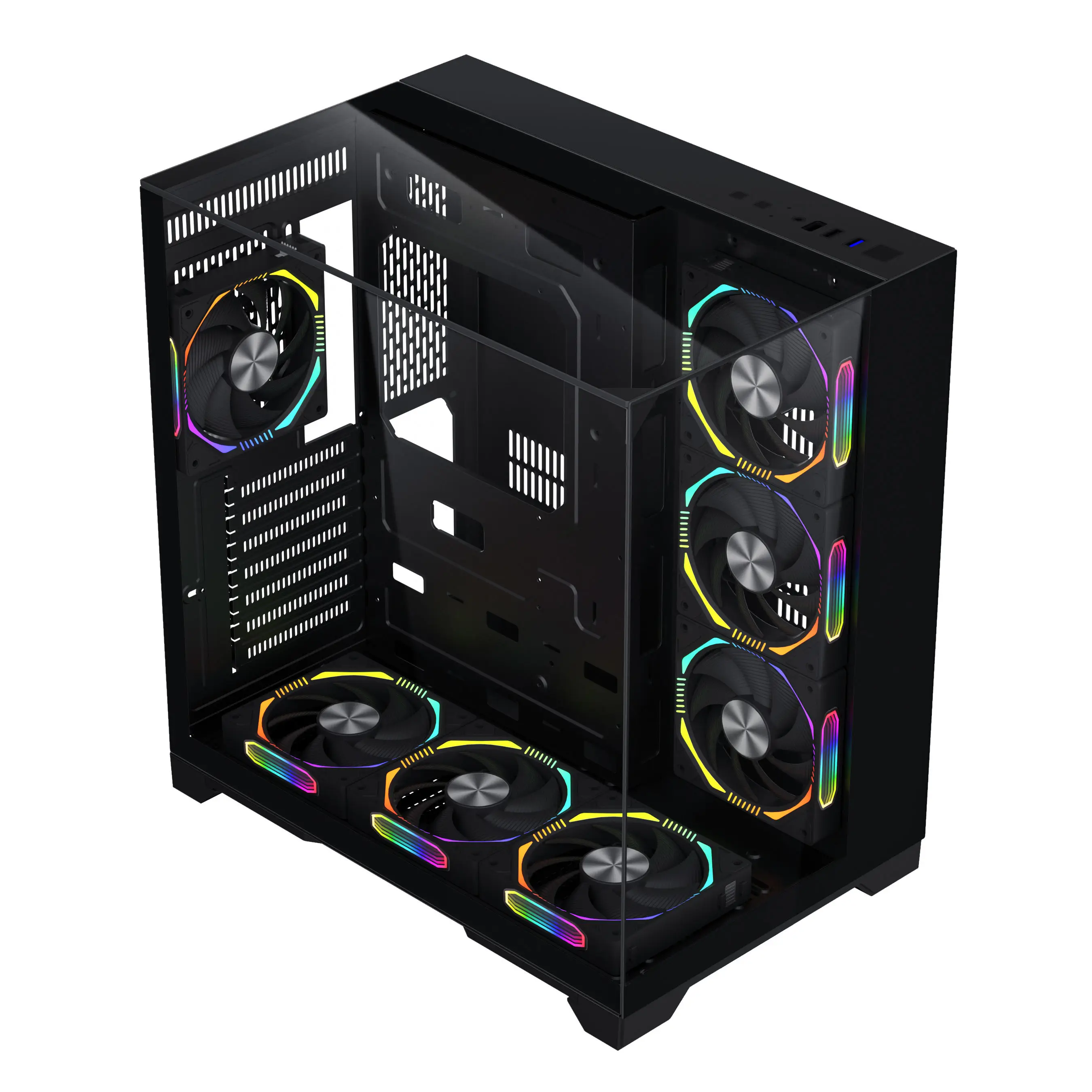 Custom Desktop Gaming PC Case - Transparent Tempered Glass