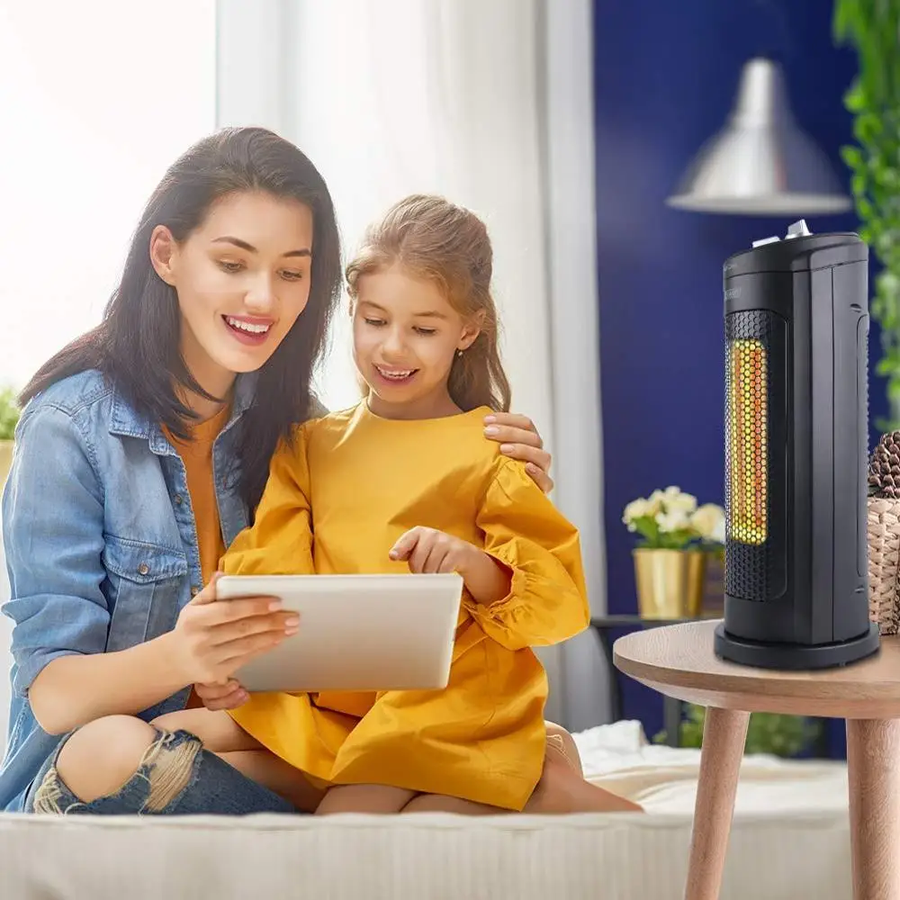 PTC Ceramic Elements Electric Portable Tower Space Heater With ...
