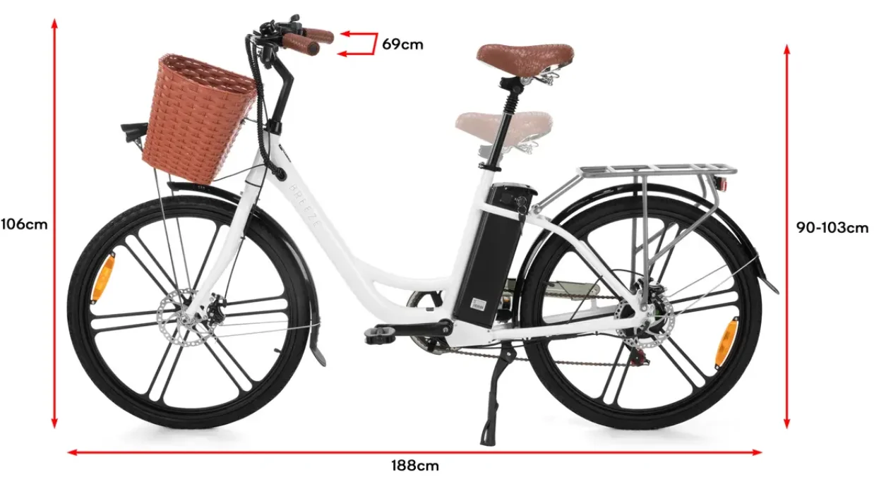 Phoenix Electric Bike 250w 26 Inch City Bike Aluminum Frame 7 Speed ...