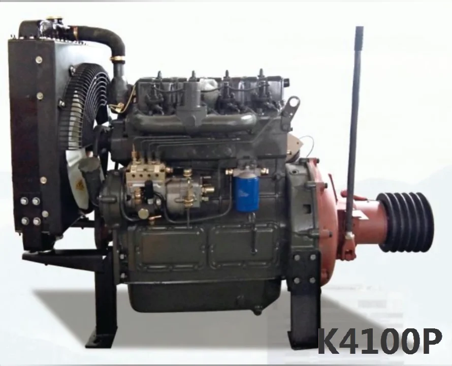 New K4100p 4 Stroke Water Cooling 4 Cylinder 40kw 54 Hp Diesel Engine ...