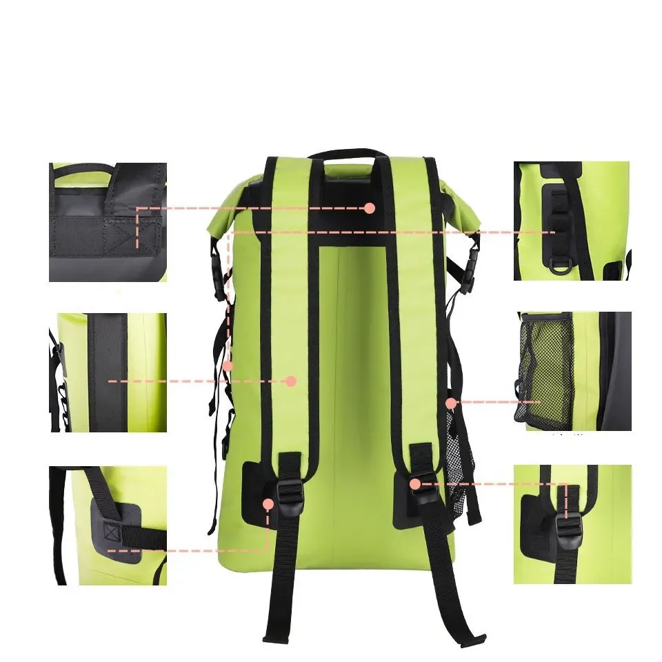 Durable Pvc Tarpaulin Backpack 30l Outdoor Hiking Climbing Camping ...