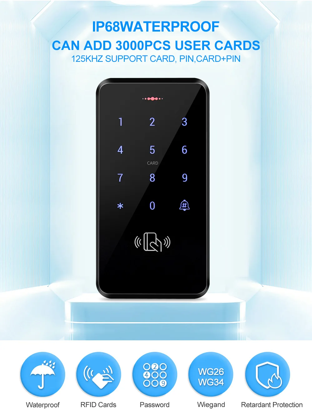 S20(id) - Standalone Touch Waterproof Rfid Nfc/pin Access Control ...