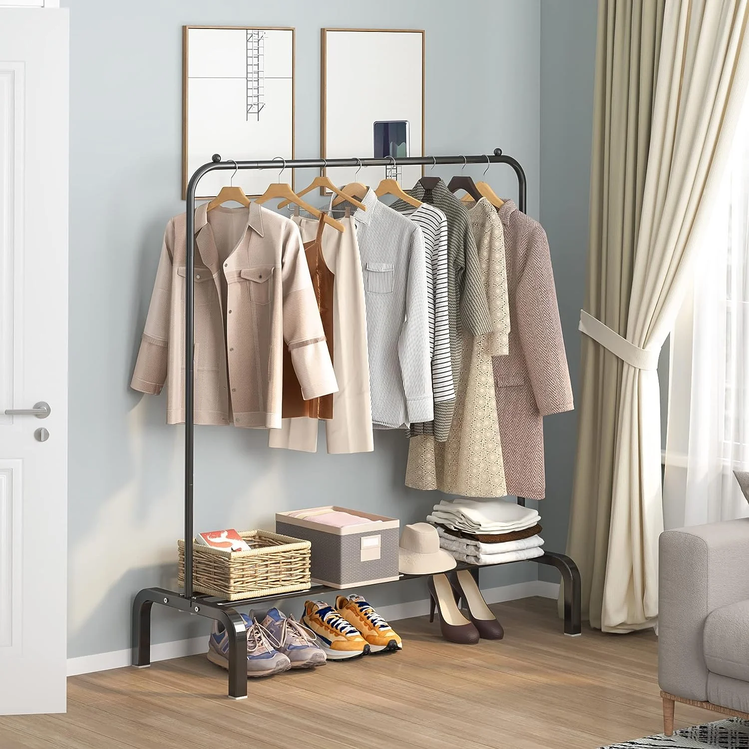 Modern Metal Pipe Display Rack for Retail Clothing Shops Store Garment ...