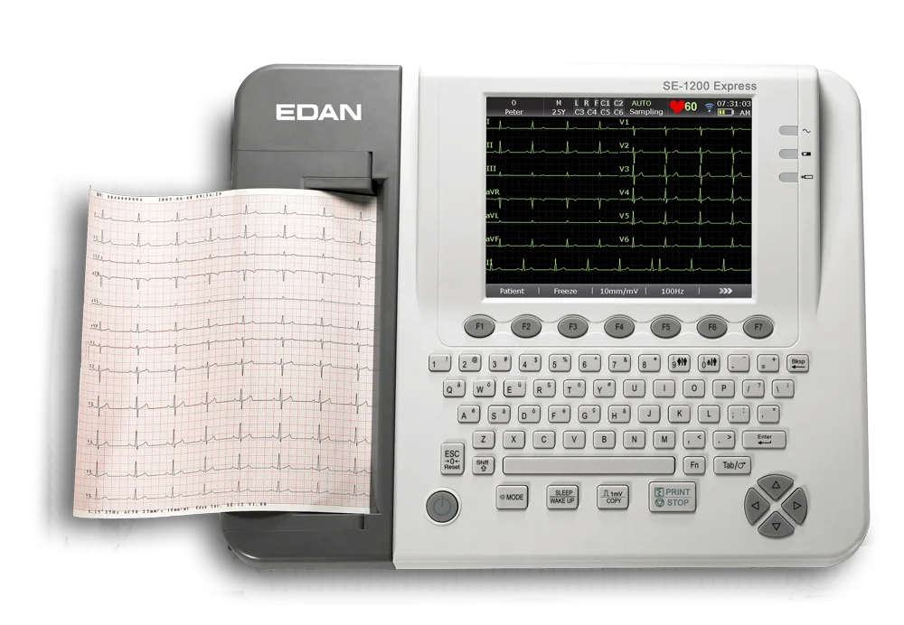 12 Channel Edan Se-1200 Express Ecg / Hospital Use Edan Ecg Machine ...