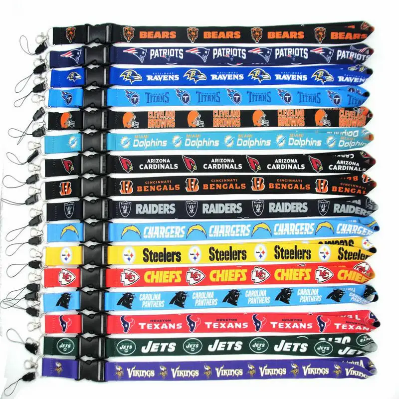 Wholesale NFL Lanyards - 32 Teams, Polyester, Sublimation