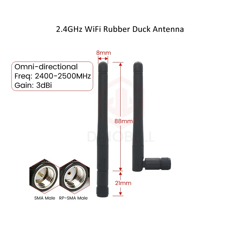 Small External Rubber Wifi Router Antenna 2.4ghz Modem Communication ...