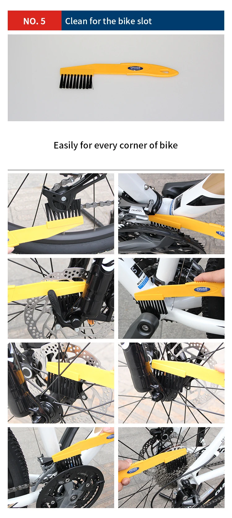 Bicycle Cleaning Kit Brush Set for MTB Road Bike Chain Wheel ...