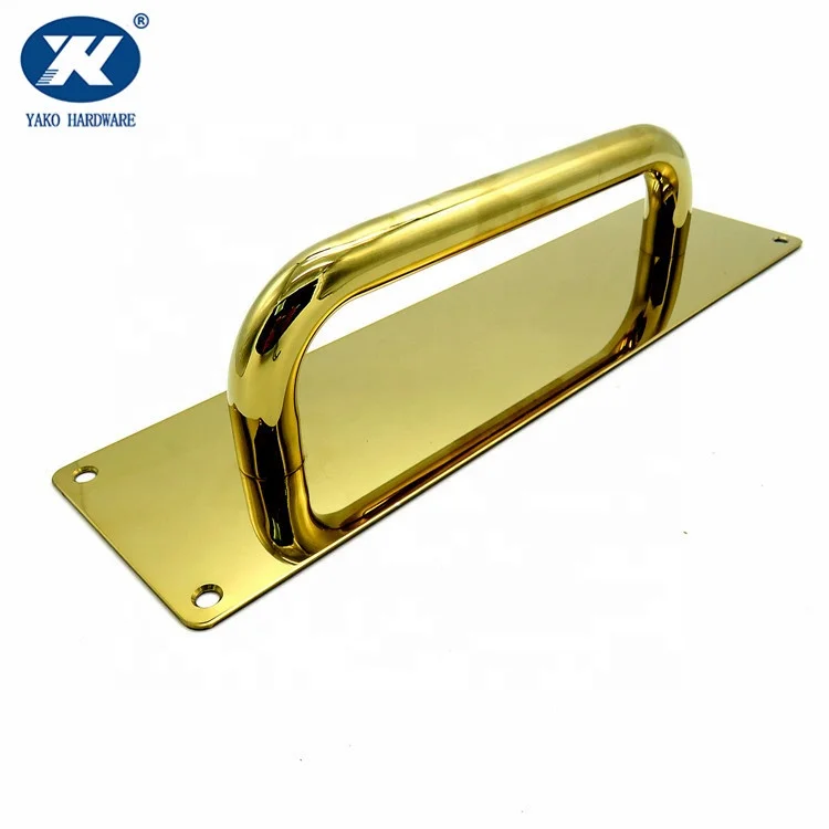 Luxury Hotel Panel Door Handle Gold Door Handle Stainless Steel Hollow ...