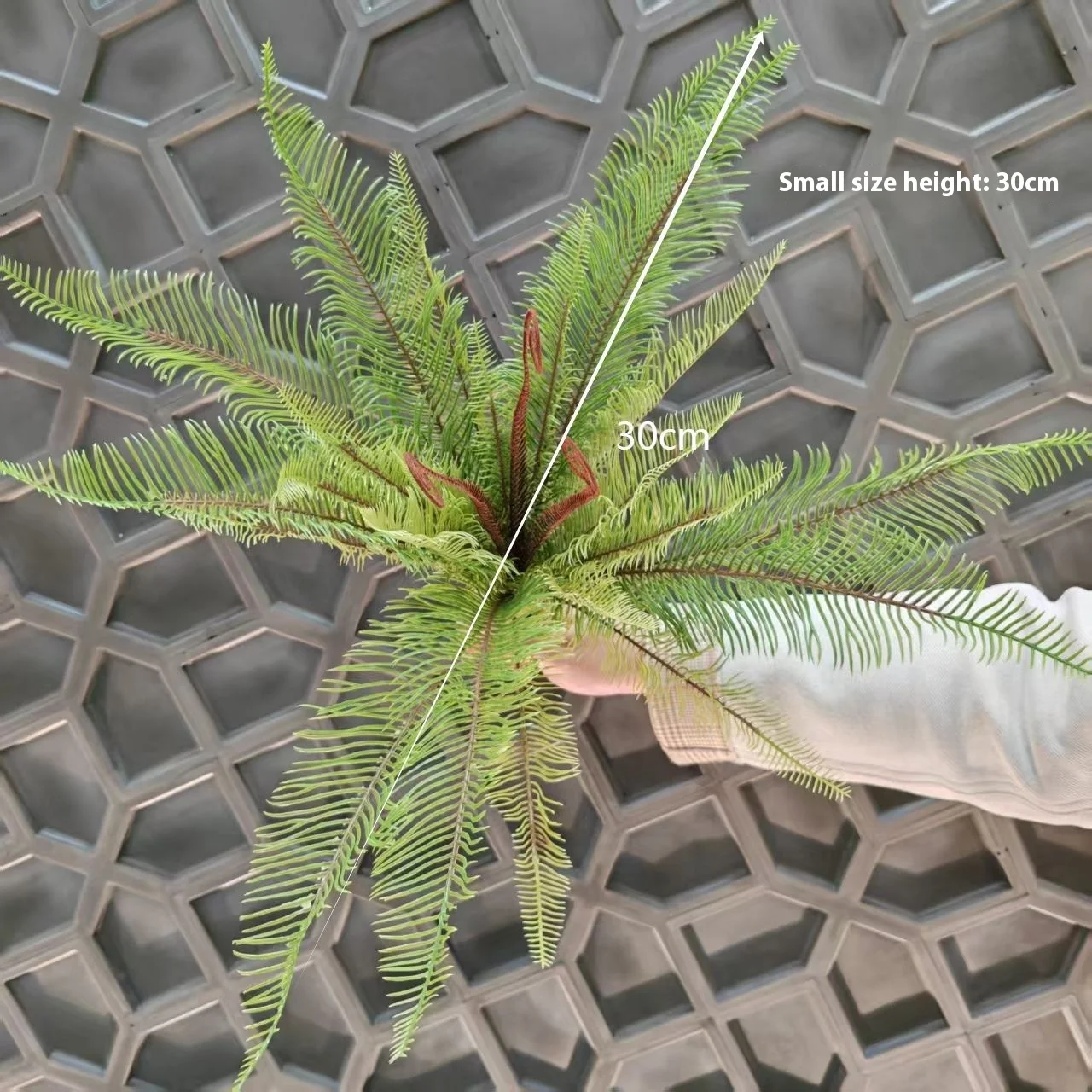 UV Certified Small Fern Green Plastic Simulation Grass Plant Bundle ...