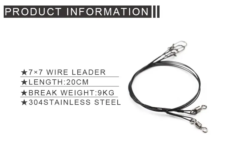 Stainless Steel Fishing Wire Leader Rigs Trace Line Anti-bite Wire ...