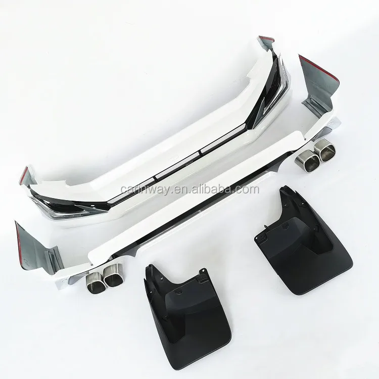 Front Bumper Spoiler with LED Light for Toyota Prado FJ150 2018