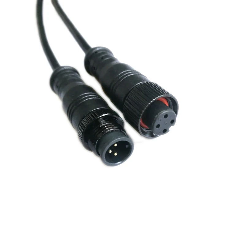 3 Pin Waterproof Connector Male Female Extension Cord IP65-68 ...
