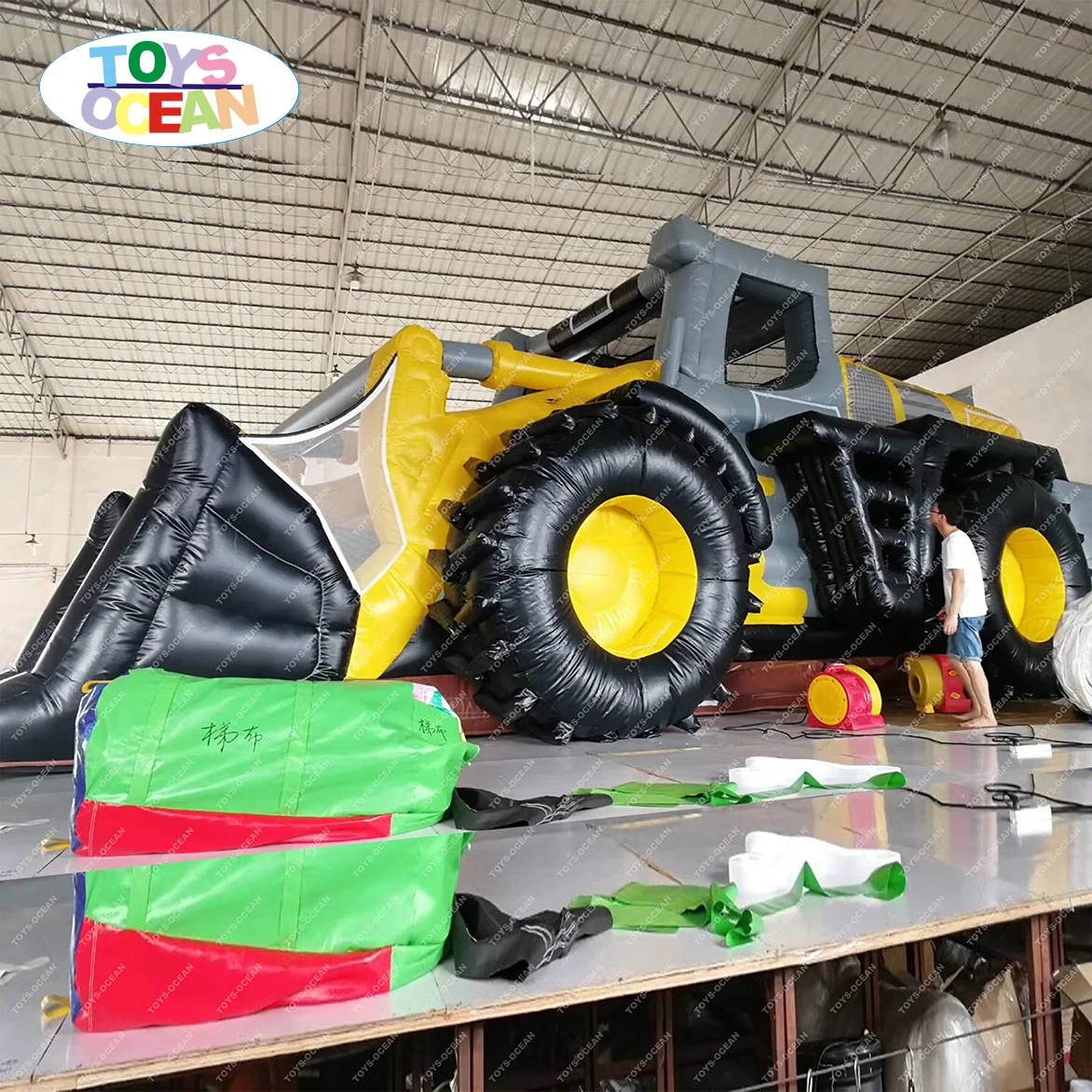 Inflatable Digger Bounce Castle - Engineer Truck Combo