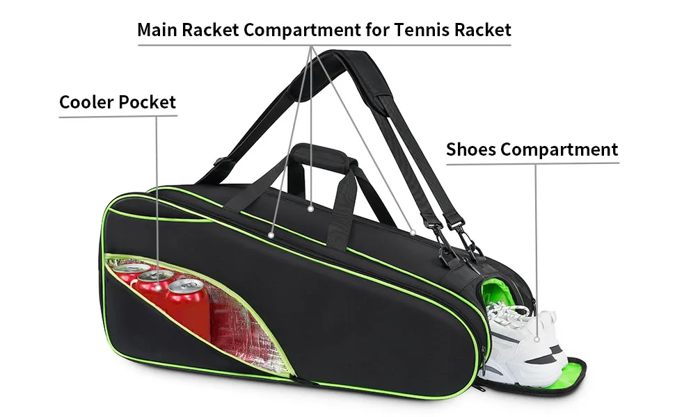 Large Convertible Tennis Racquet Backpack - Durable & Versatile