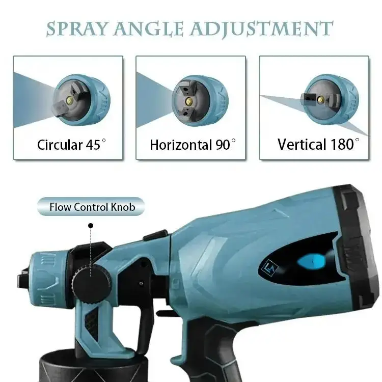Portable Hand Paint Sprayer Cordless Power Spray Gun Electric Spray Gun ...