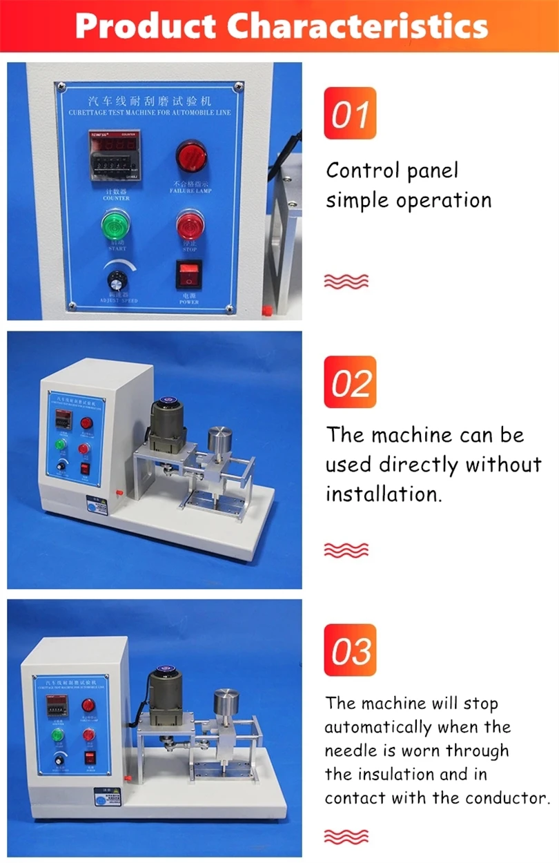 Automobile Wires Abrasion Resistance Tester by Glomro
