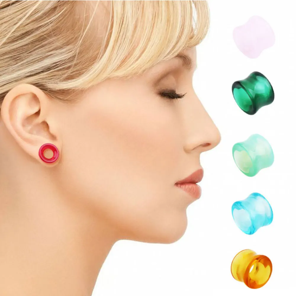 Wholesale Boy's Big Hole Ear Stretching Lobe Gauging Stud Large Glass ...