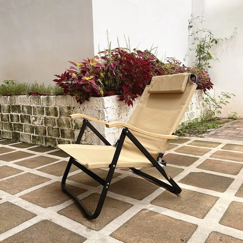 Wooden Camping With Headrest Maxchief Folding Beach Chair - Buy Beach ...