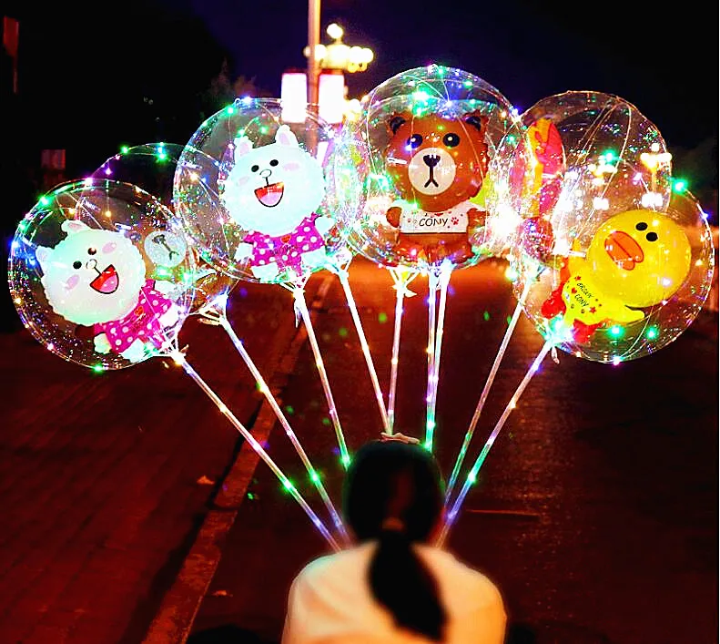 LED Bobo Ballon with Foil Character Ballons - Perfect Decor