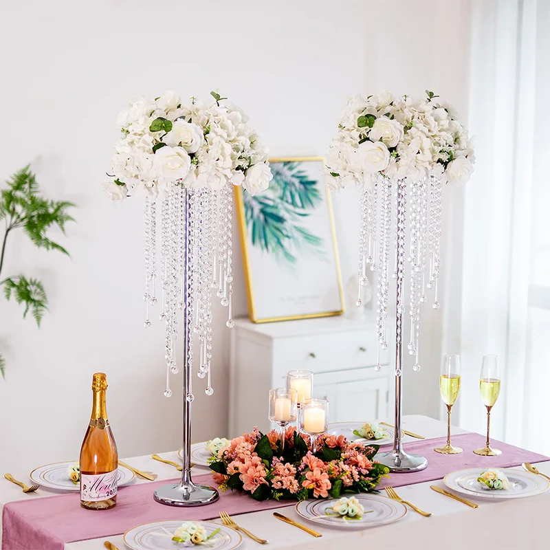 Road Lead Gold Metal Flower Table Stand Wedding Table Centerpiece ...