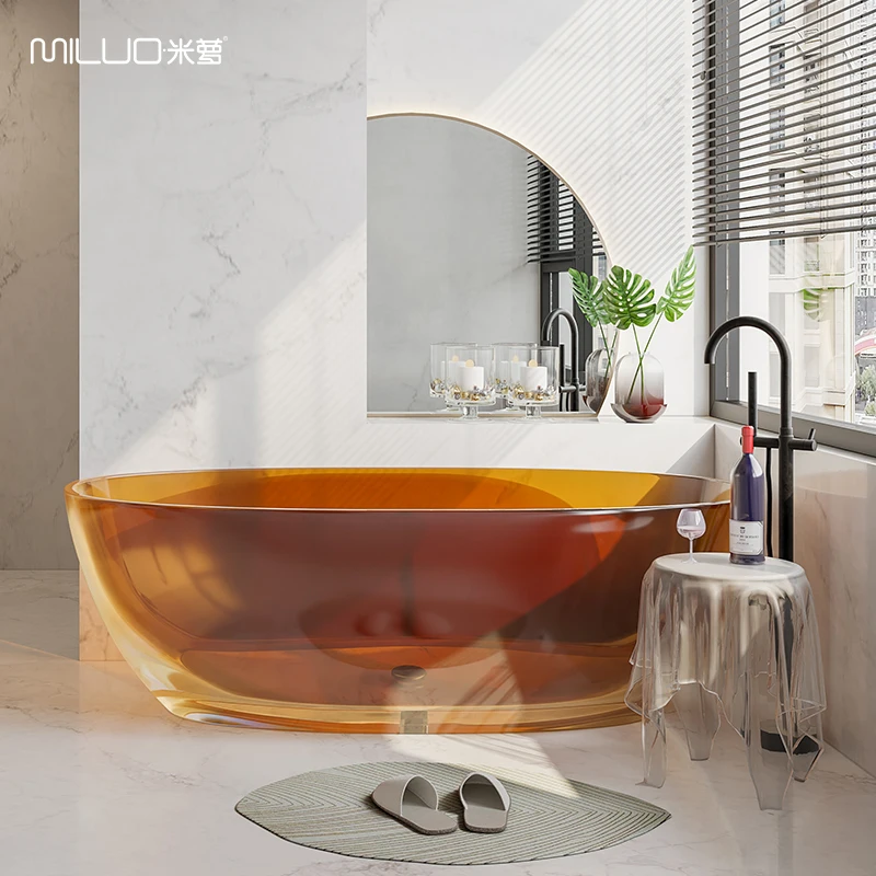 Freestanding Acrylic Bathtub in Large Solid Surface Design ...