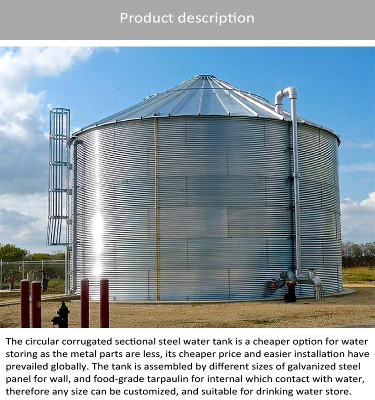 Corrugated Steel Round Water Storage Tank For Fish Farming - Buy ...