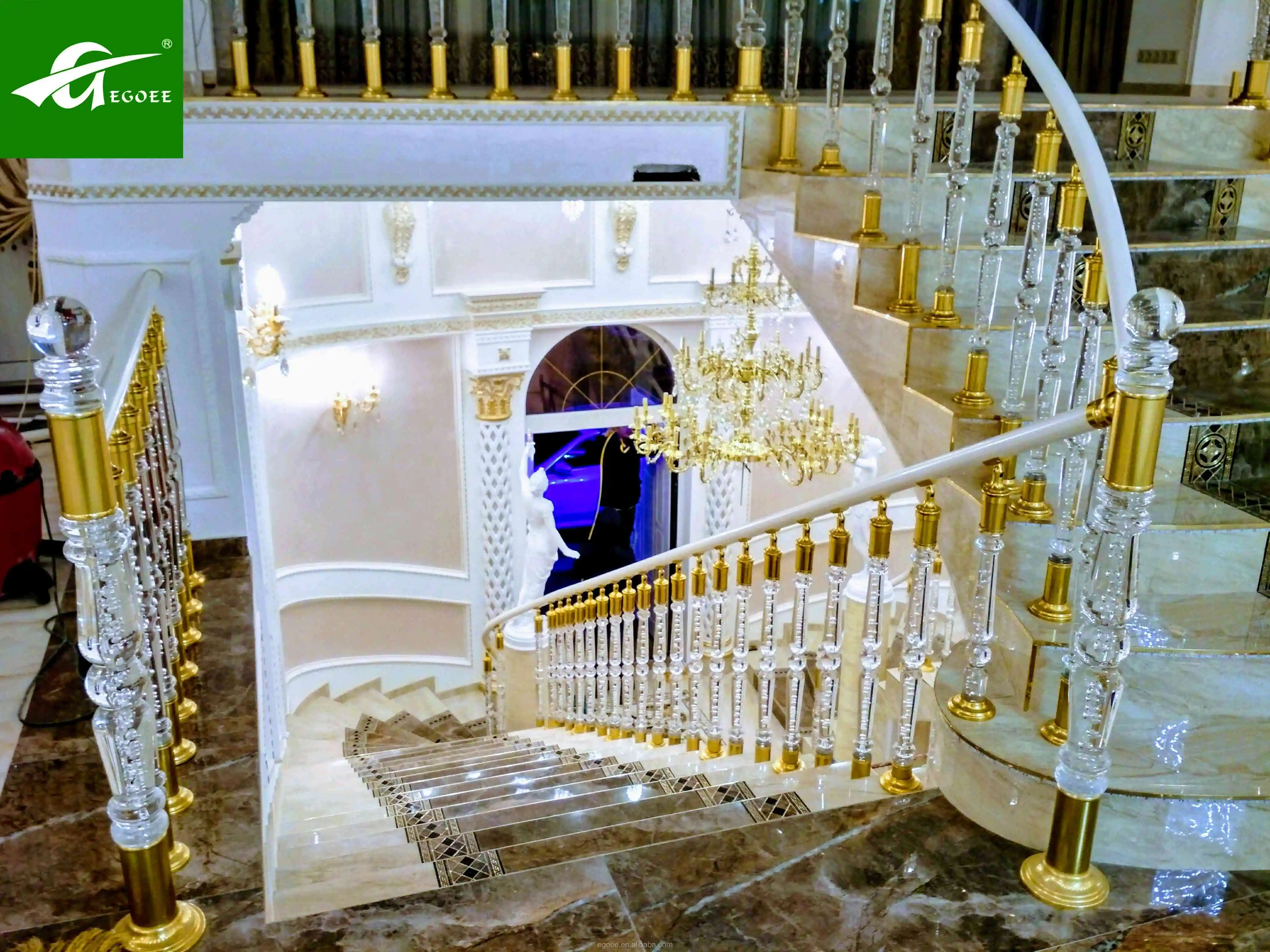 Acrylic Stair Railing - Crystal Handrail for Safety & Style