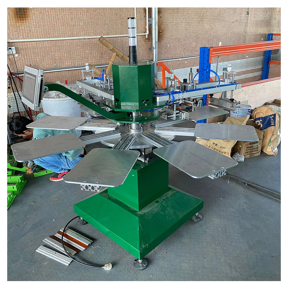 DGRUIDA 2 Color 8 Stations Automatic Screen Printing Machine