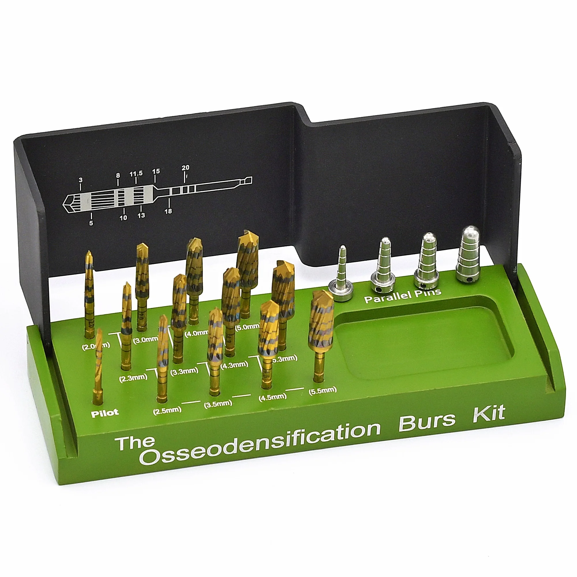 17 Pcs/box Dental Osseodensification Bur Drills Dental Implant Green ...