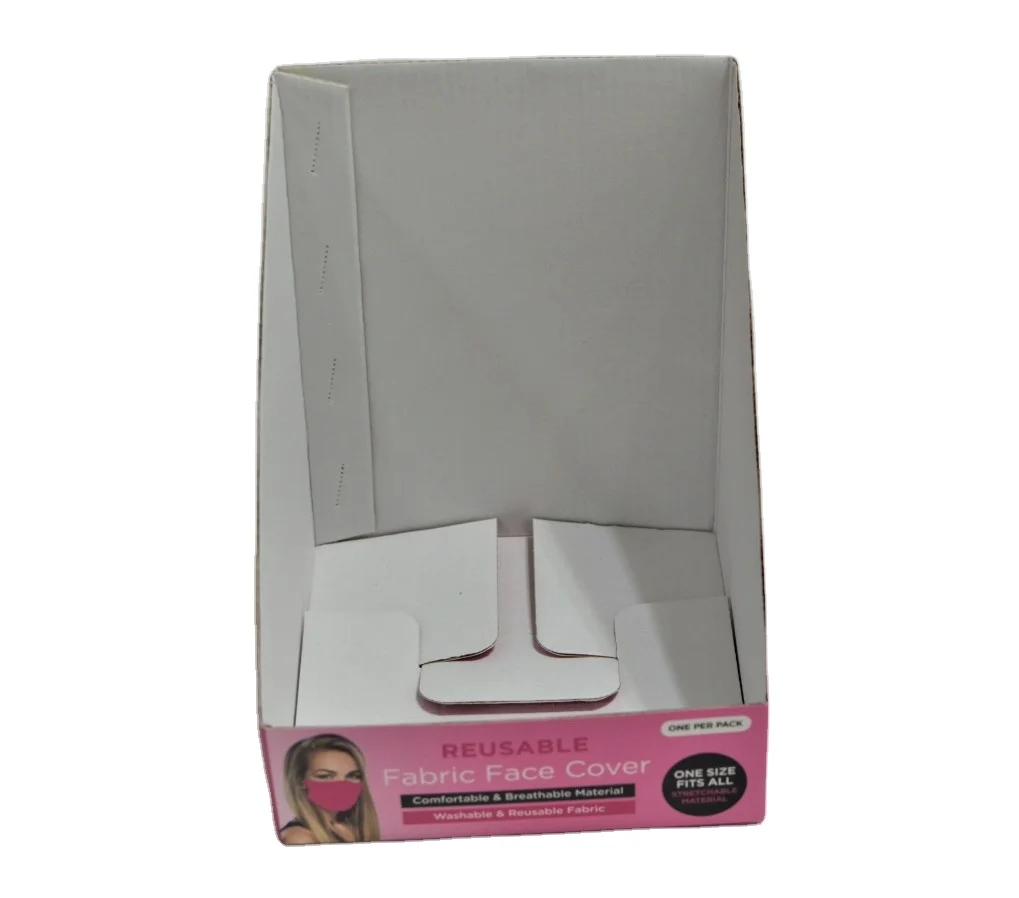 Collapsible Flat Pack Corrugated Countertop Display Tray Stand Box ...