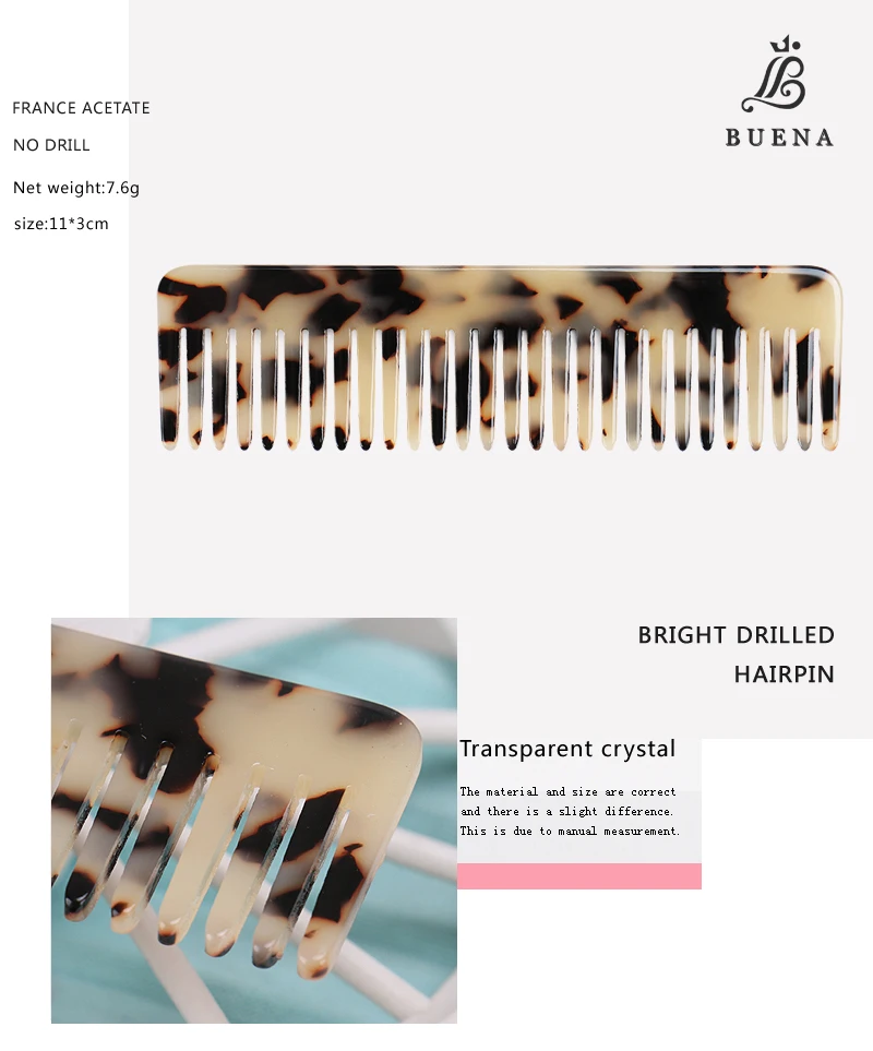 Long and Slender Comb Without Handle - Portable Straighten Comb for Women