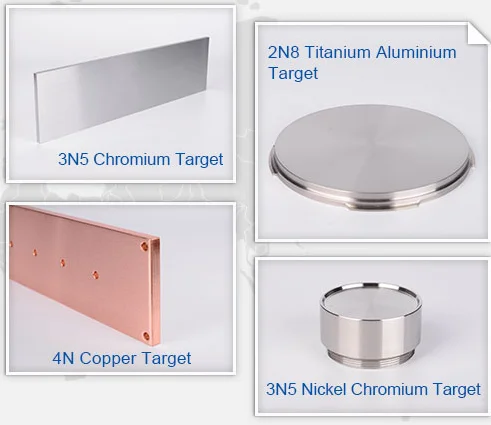 Ni80cr20 Nickel Chrome Sputtering Target With Copper Backing Plate ...