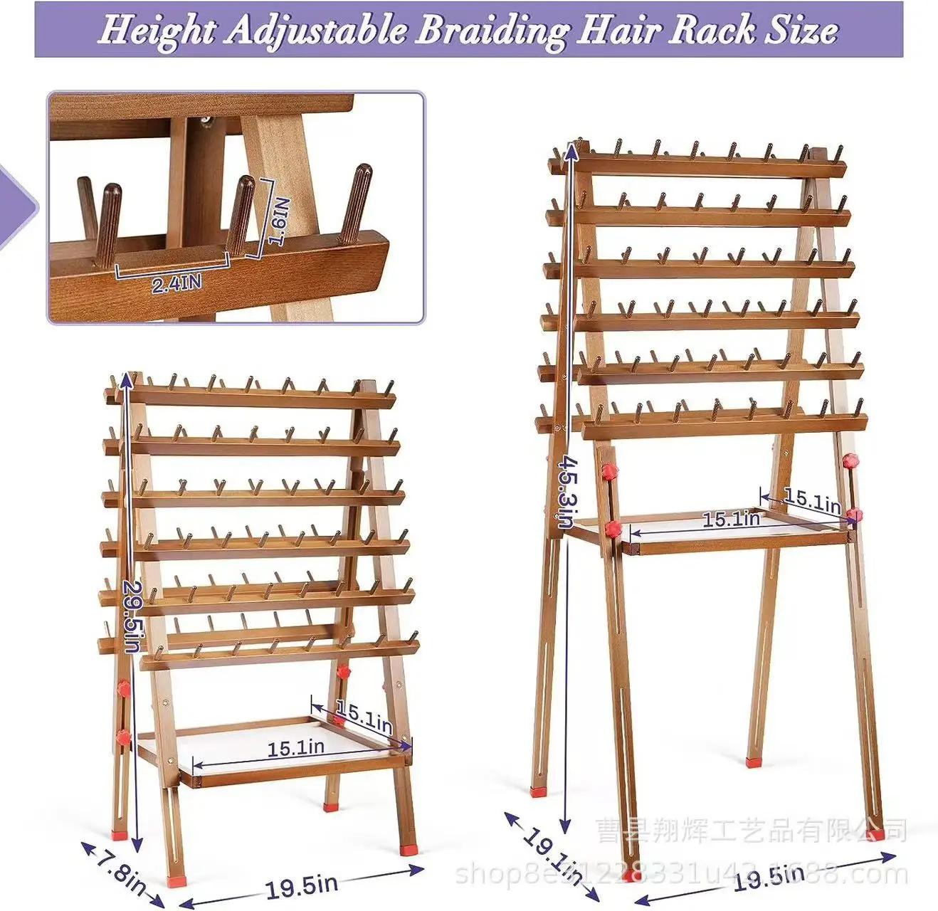 Popular Wig Braiding Rack Display Stand Height Adjustable Hair Braiding ...