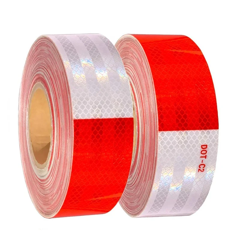 Waterproof Reflective Tape Dot-c2 Red And White Adhesive Conspicuity ...