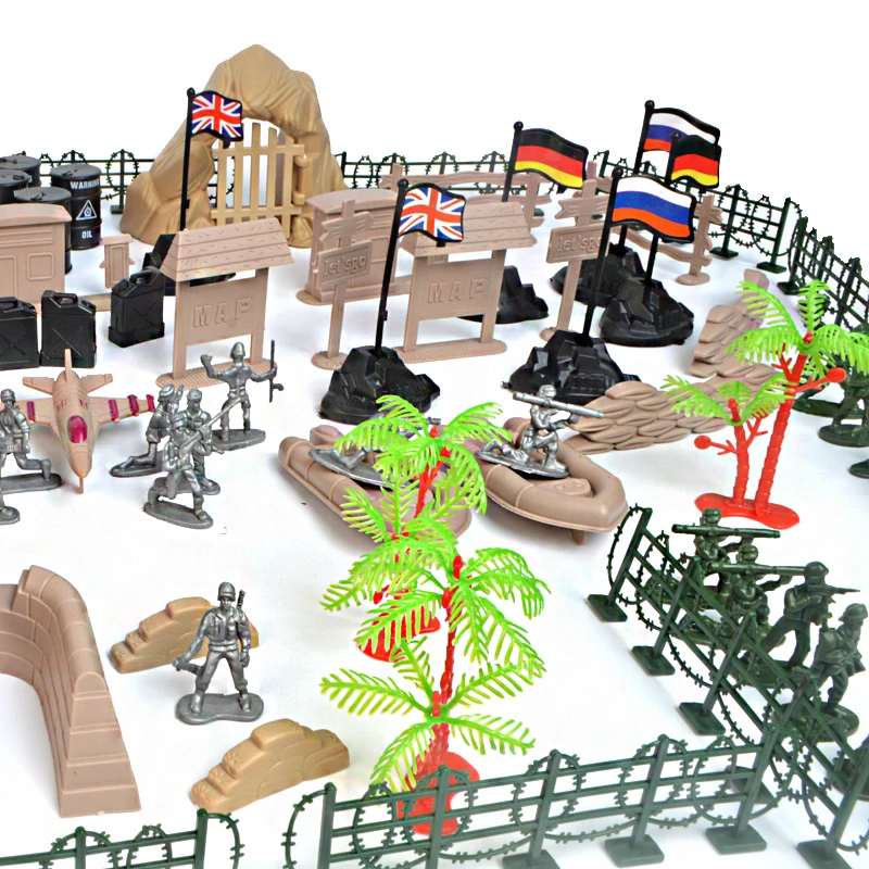 350pcs Mini Army Men Soldier Figure Play Set - Plastic Toys
