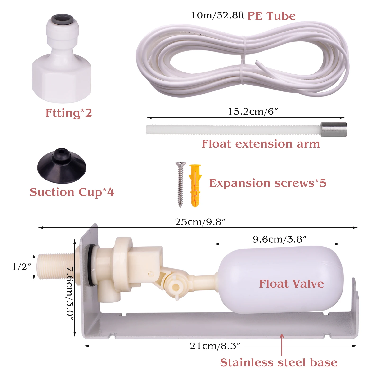 Automatic Plastic Float Valve for Water Tank Cattle Cow Drinking Parts ...