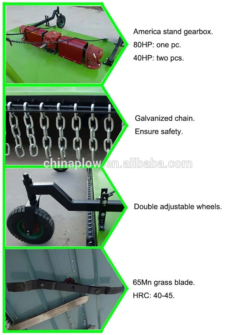 Tractor Used Rotary Slasher Gearbox Lawn Mower Factory Supplier