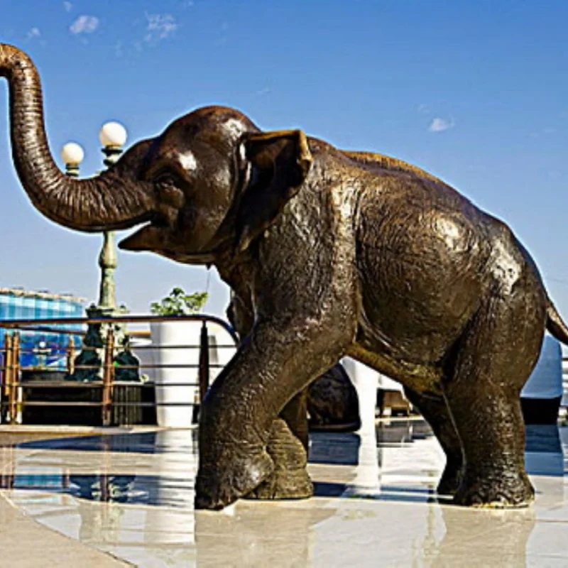 Life Size Resin Elephant Fiberglass Statue Sculpture Customize Outdoor ...