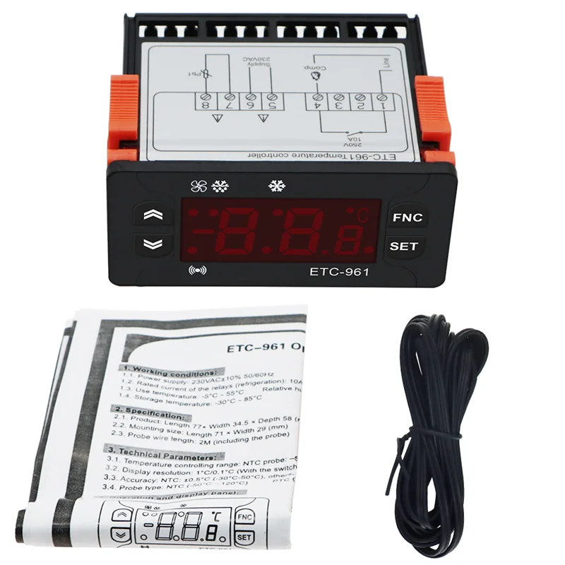 Digital Refrigerator Thermostat Temperature Controller ETC-961