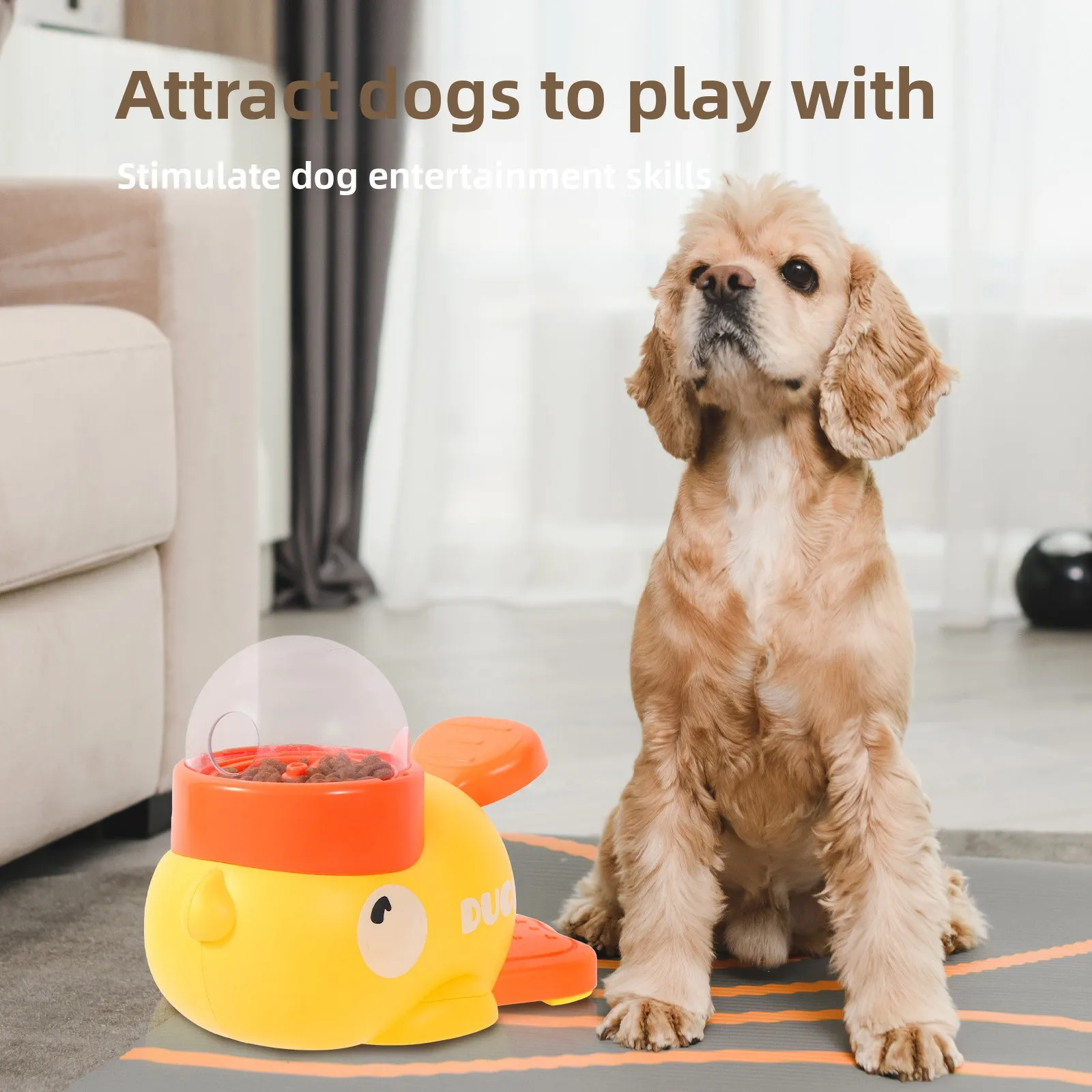 Smart Little Duck Pet Feeder Cat Food Dispenser, Dog Treat Thrower, and ...